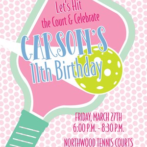 Pickleball Birthday | Birthday Invitation | Graduation Party | Pickle ...