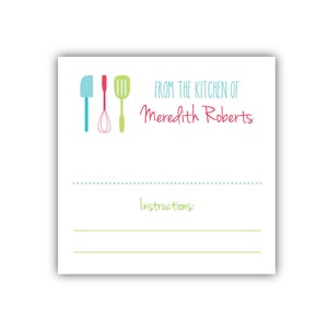 Personalized Food Label | "from the Kitchen Of" Stickers | Baked Goods ...