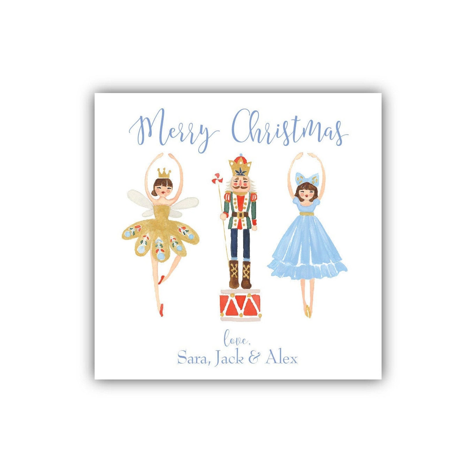 Nutcracker Gift Tag Personalized Watercolor Nutcracker Gift - Etsy