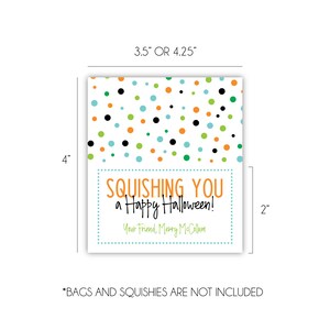 Squishy Halloween Treat Topper | Kids Halloween Favor Tag | Squishy ...