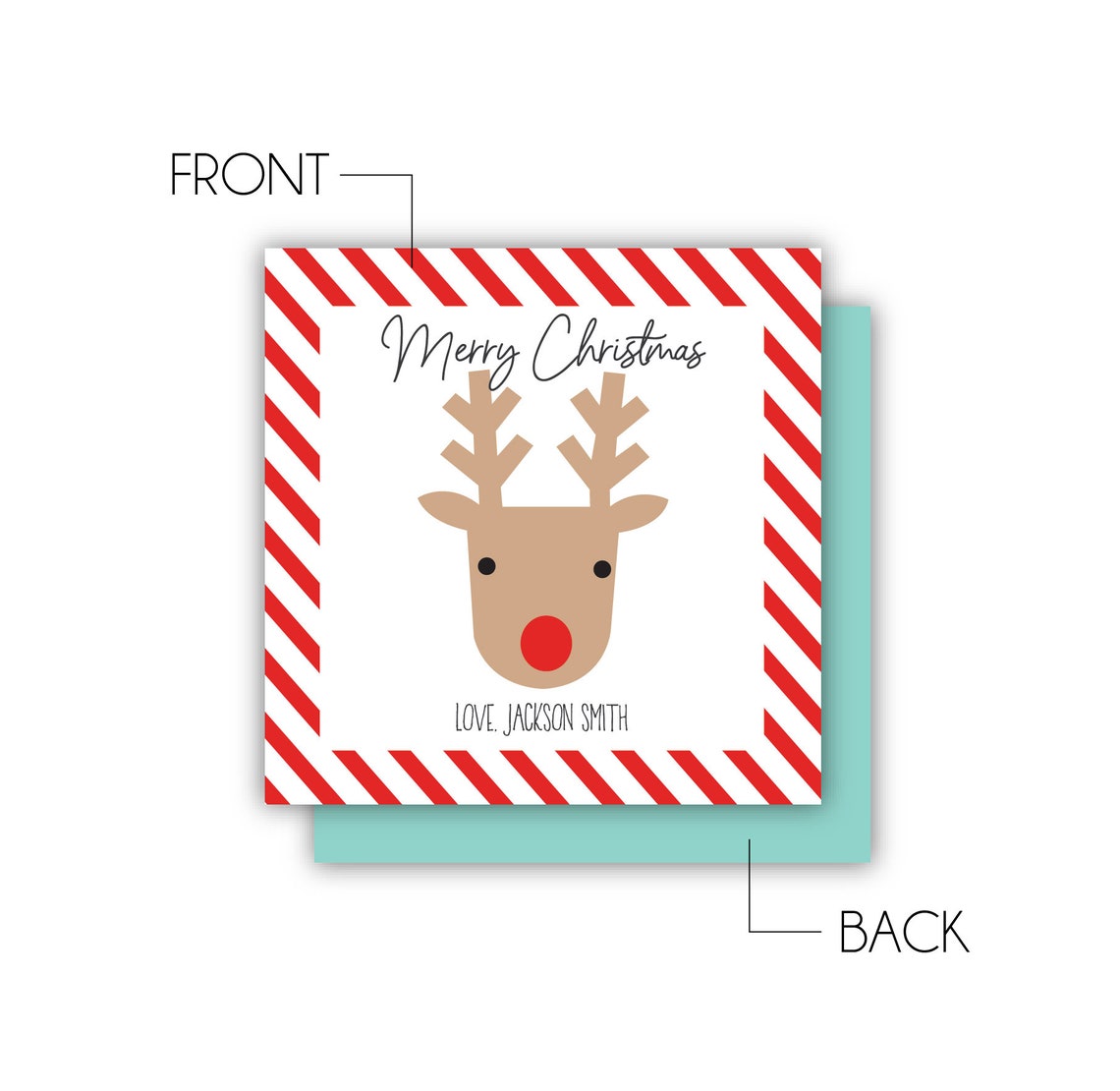 Reindeer Gift Tags Personalized Holiday Gift Tags Kids - Etsy