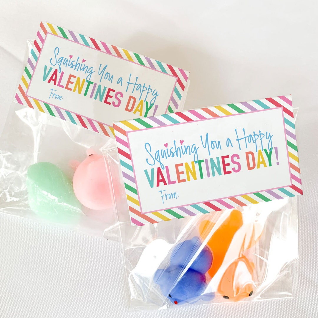 Squishing You Valentine Topper | Class Valentine | Squishy Valentine ...