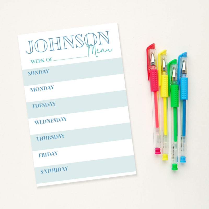 Dinner Menu Notepad - Etsy