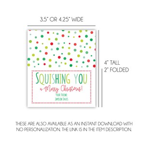 Squishy Christmas Treat Topper | Kids Christmas Favor Tag | Squishy ...
