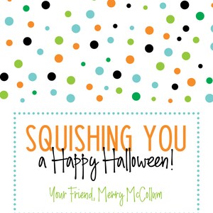 Squishy Halloween Treat Topper | Kids Halloween Favor Tag | Squishy ...