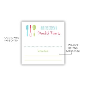 Personalized Food Label | "from the Kitchen Of" Stickers | Baked Goods ...