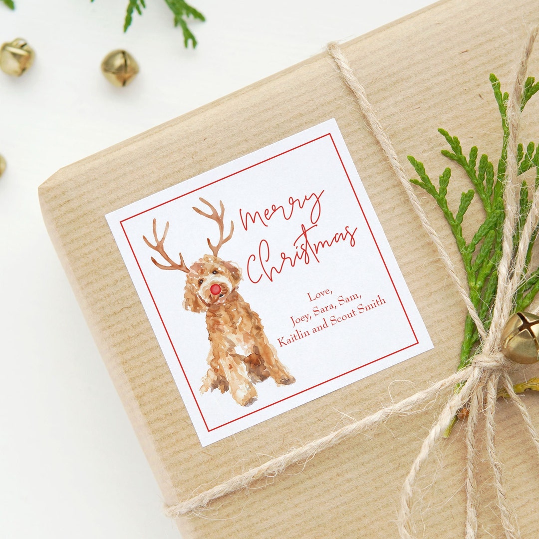 Doodle Gift Tags Goldendoodle Christmas Tag Kids Christmas Tags Doodle ...