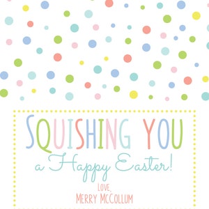 Squishy Easter Treat Topper | Kids Easter Favor Tag | Squishy Easter ...