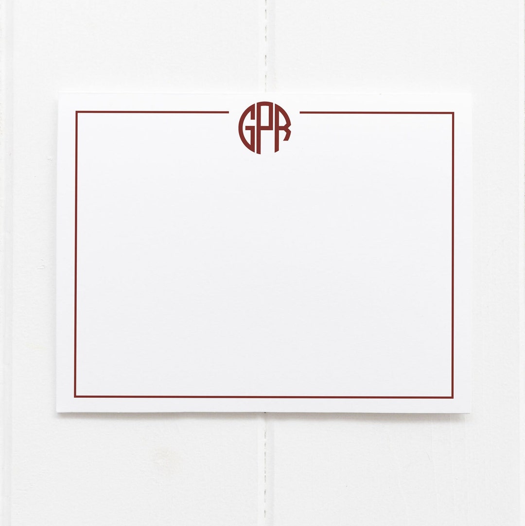 Men's Stationery | Masculine Flat Note Cards | Graduation Stationery ...