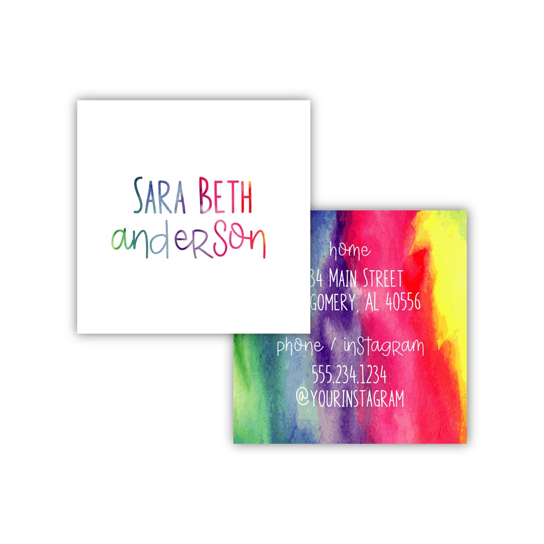 Camp Cards | Rainbow Tie Dye Camp Cards | Girls Camp Cards | Camp ...