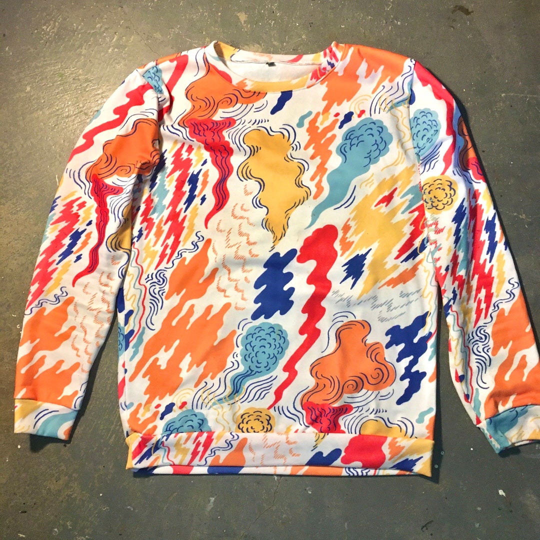 Wacky 90’s Art Sweatshirt - Etsy