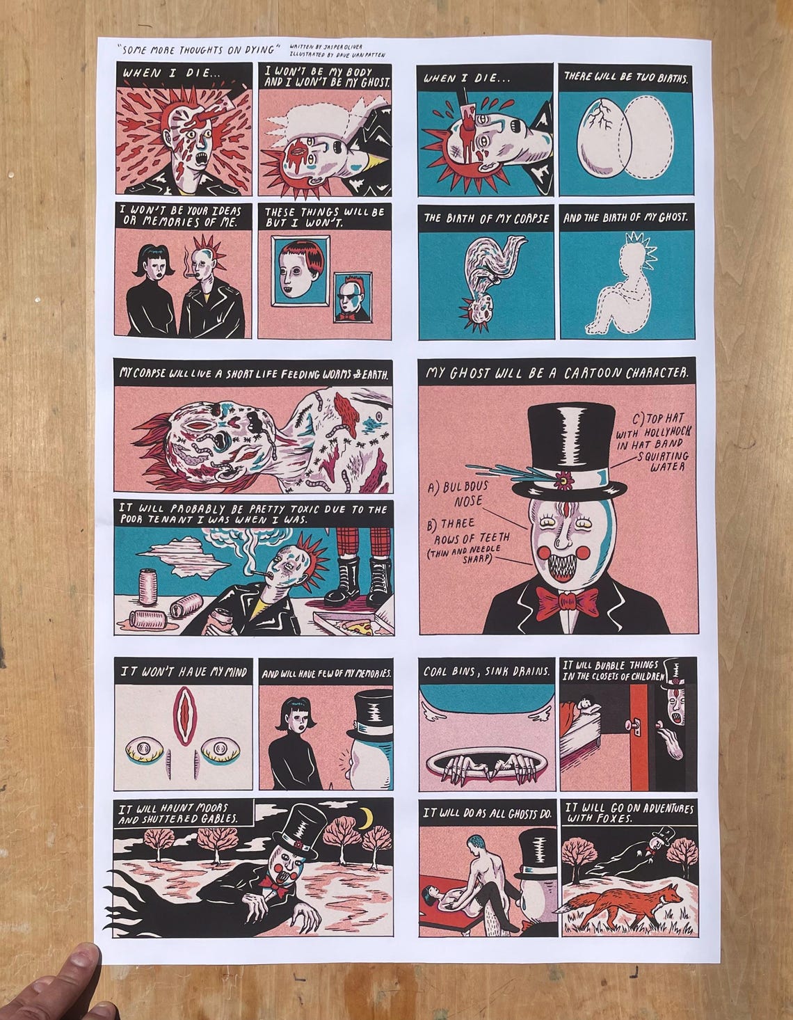 Thoughts on Dying Comic Print - Etsy