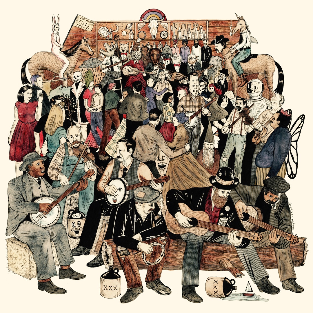 Folk Hoedown Print - Etsy