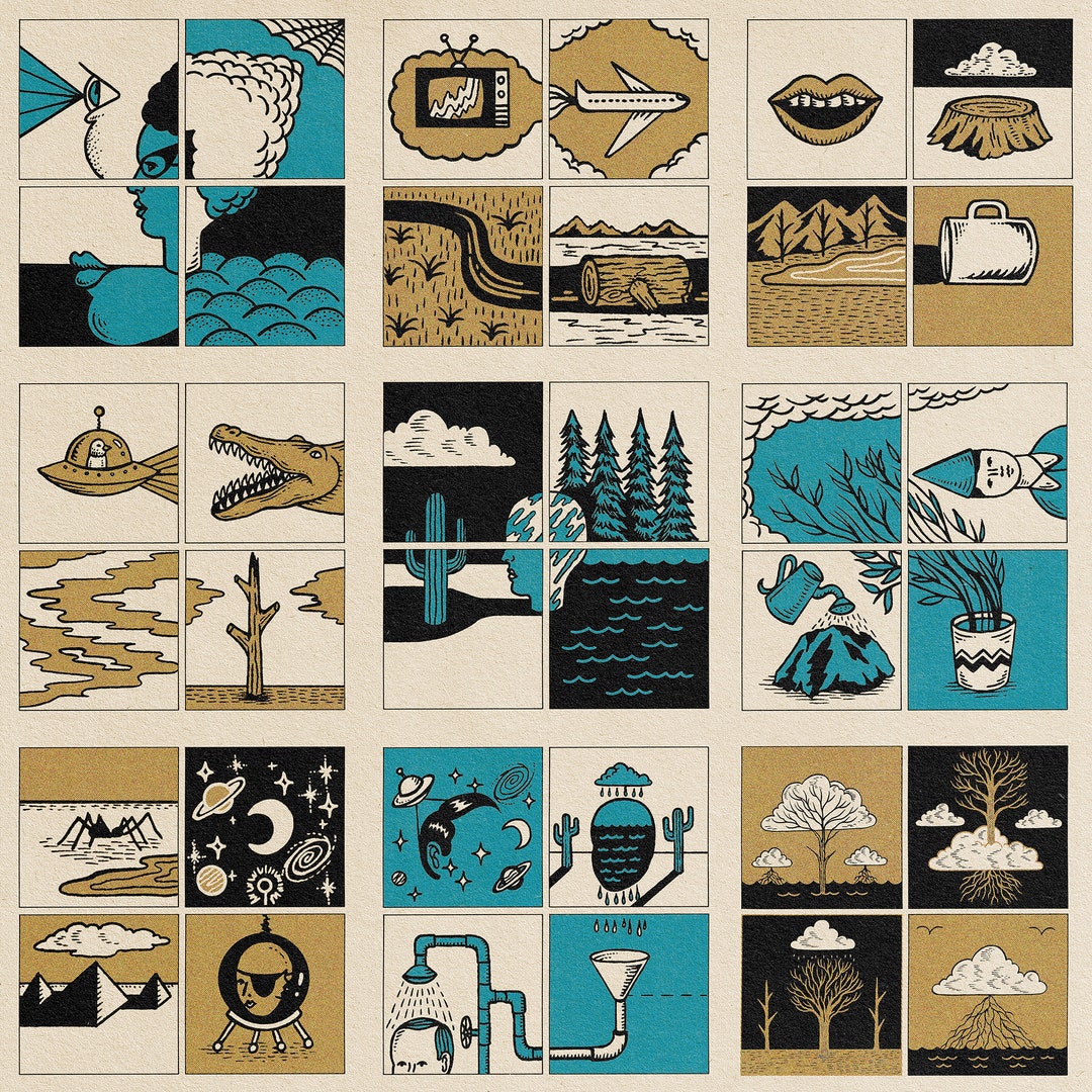 Psych-pop Art 4 Quadrant Print - Etsy