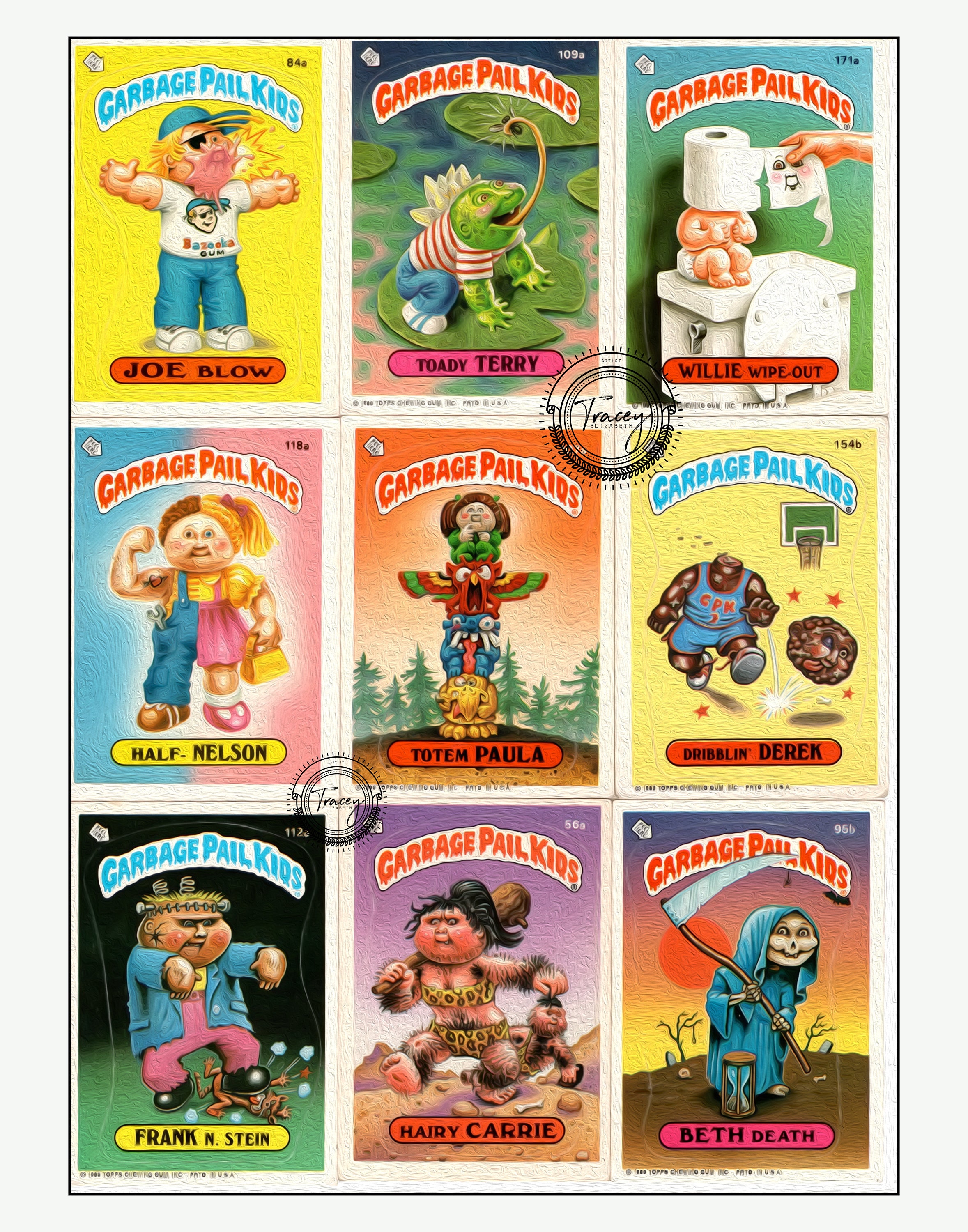 Retro Garbage Pail Kids Wall Art #2 - Etsy