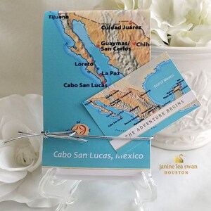 Cabo San Lucas, Mexico Map Luggage Tags 20 at 2.00 Ea. Vinyl Pouches ...