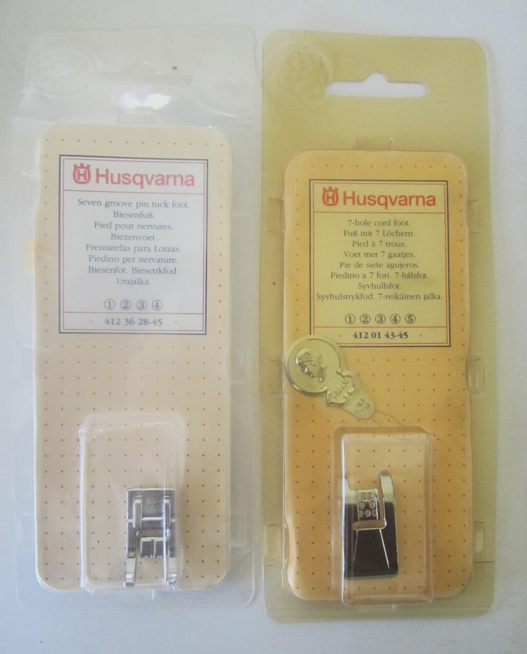 Husqvarna 7 Groove Pin Tuck Foot Sewing Machine Part 412 36 28-45 ...