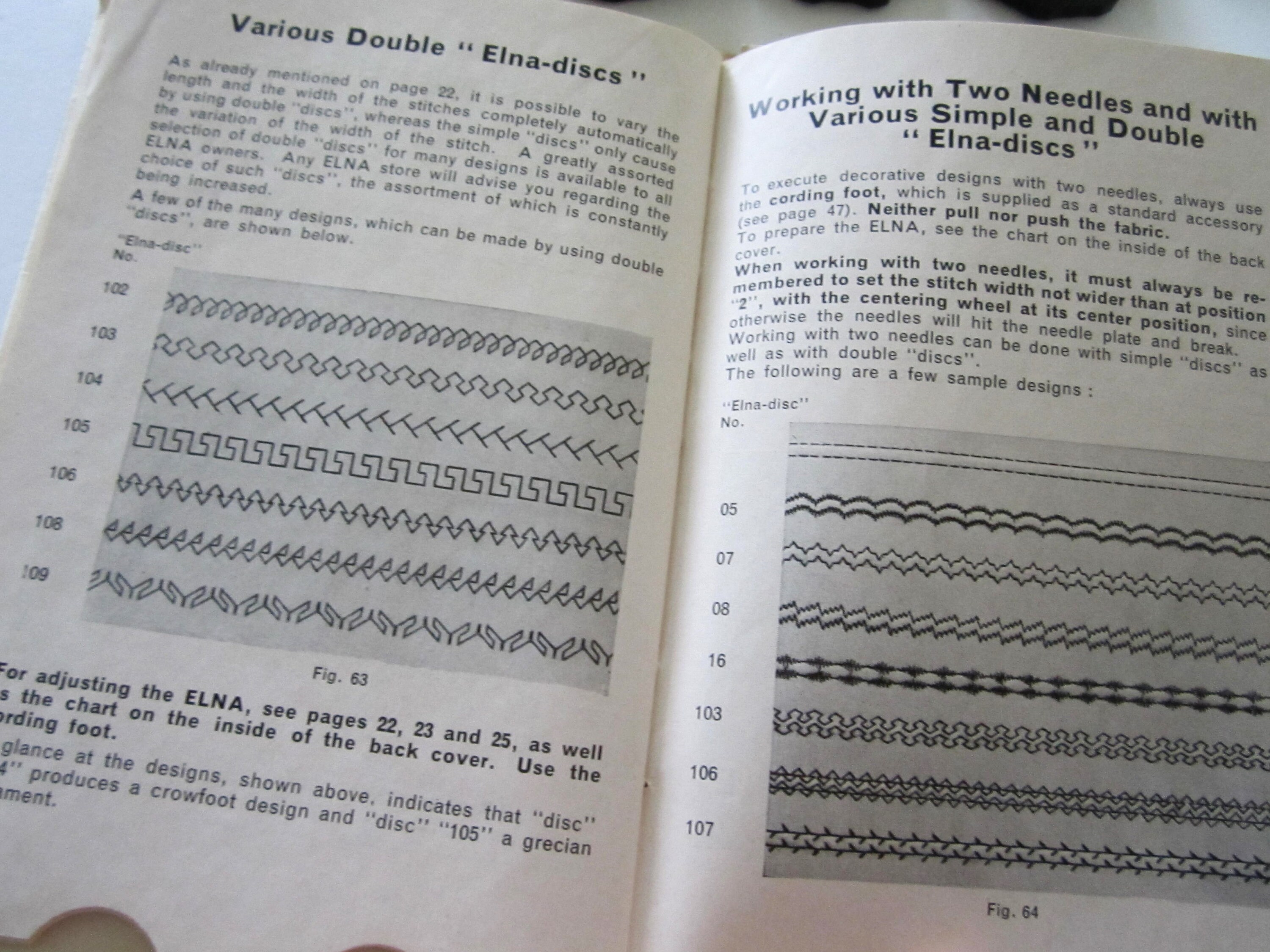 ELNA Screw Down Decorative Stitch Discs CHOICE of Discs / Cams - Etsy