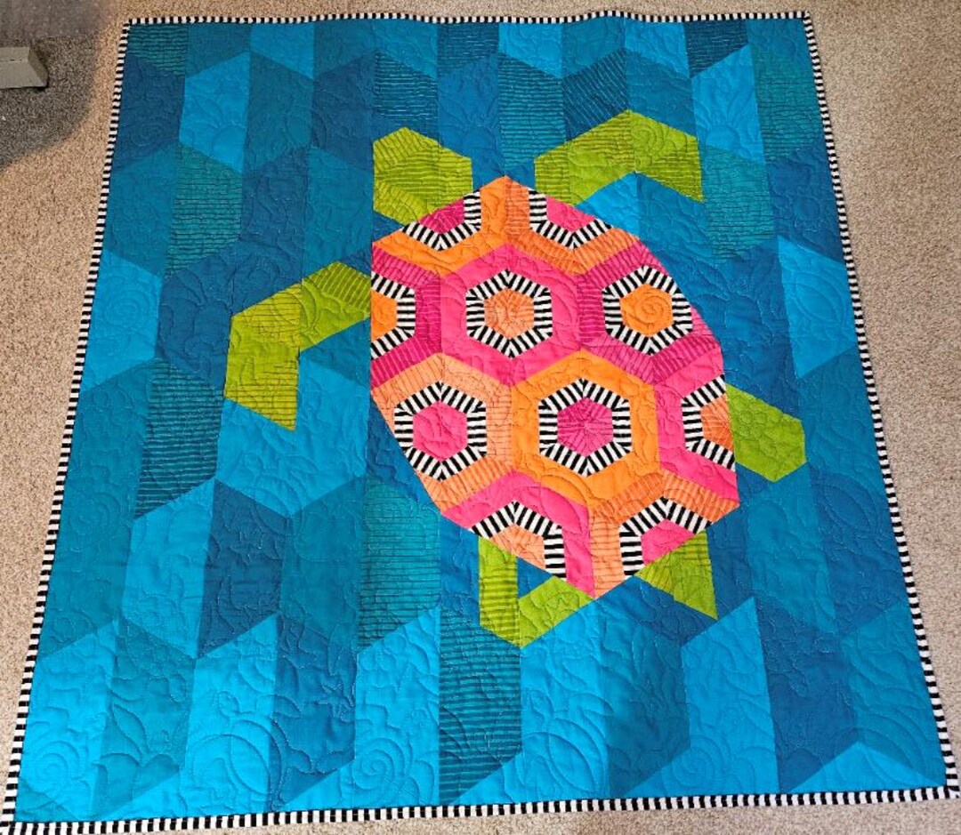 Turtle Baby Quilt - Etsy