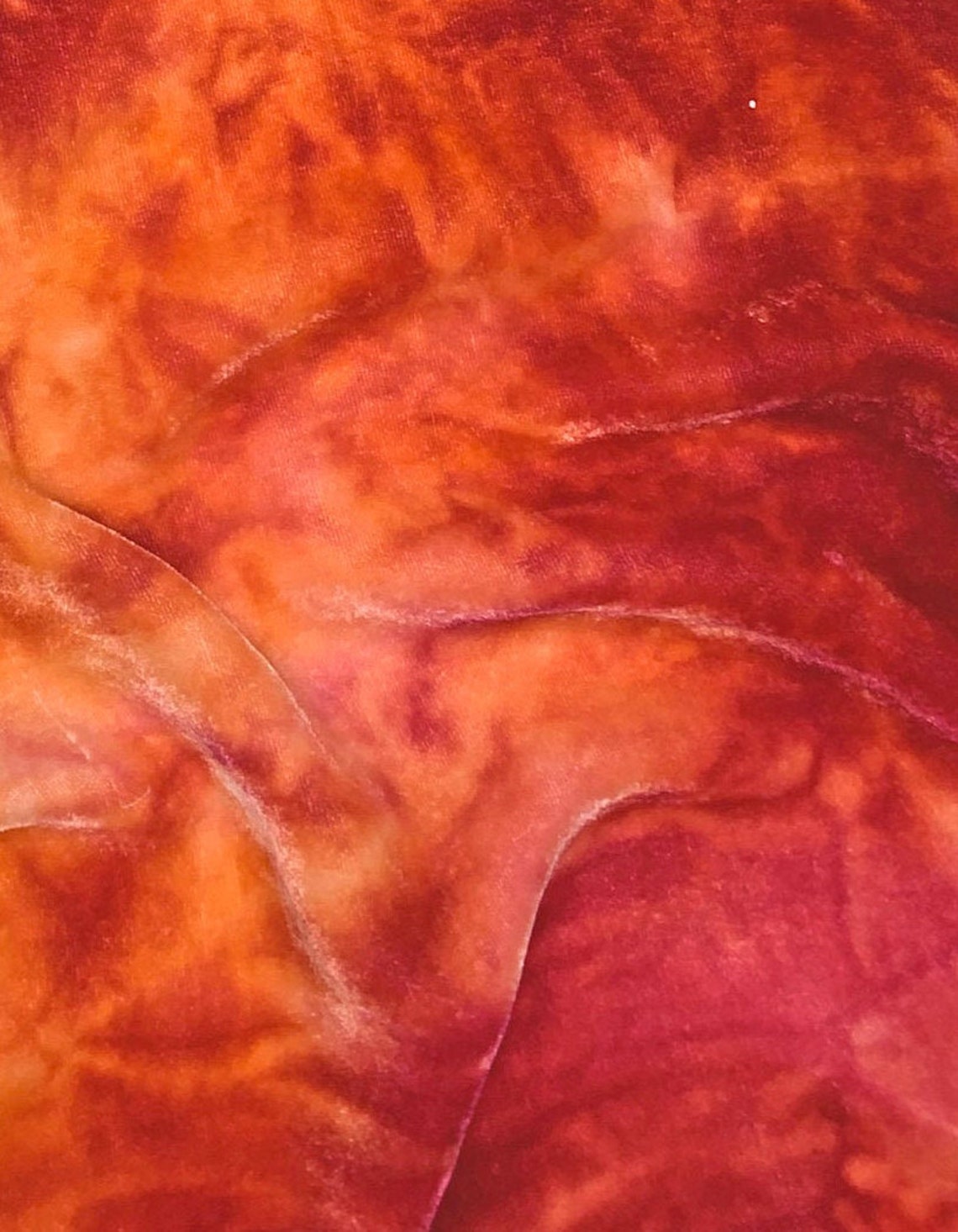 Tie Dye Velvet Hand Dyed Velvet Yardage Orange Velvet - Etsy
