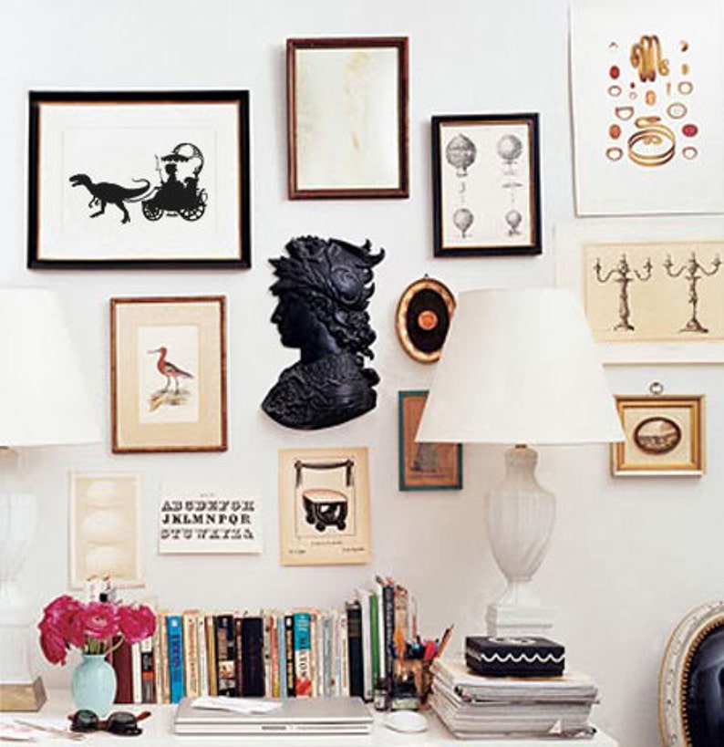 Silhouette Girl Pet Dinosaur Raptor Velociraptor Carriage Victorian ...