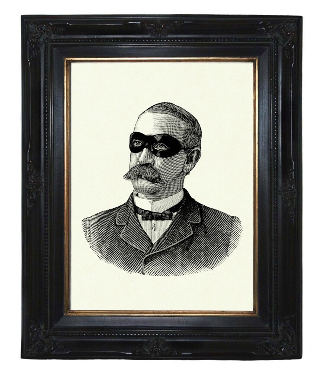 Masked Vintage Victorian Gentleman Steampunk Dark Academia - Art Print ...