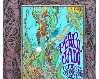 Bob Dylan & Paul Simon art nouveau psychedelic concert poster | Etsy