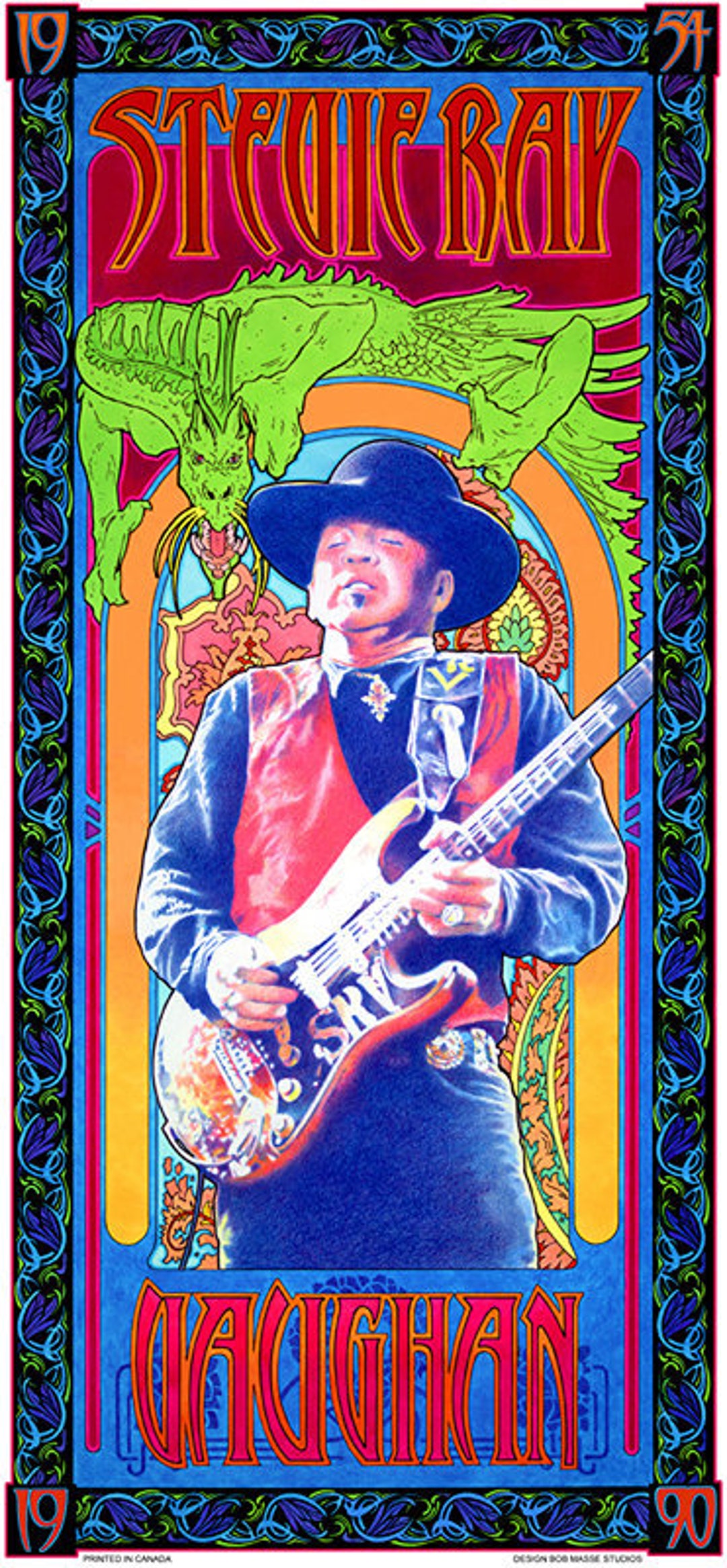Stevie Ray Vaughan Tribute Poster - Etsy