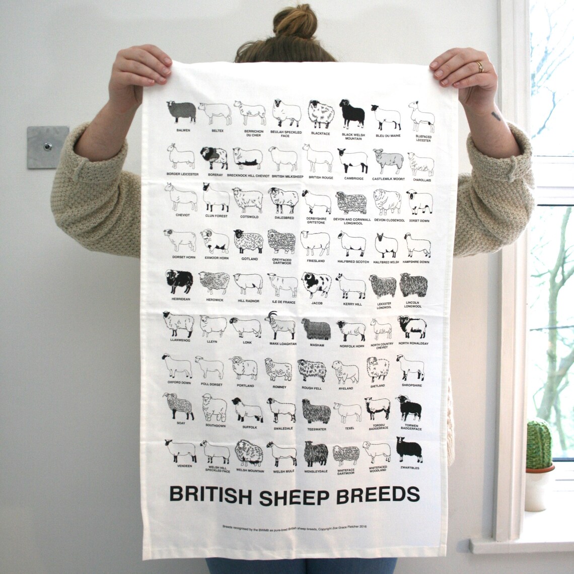 British Sheep Breed Tea Towel - Etsy