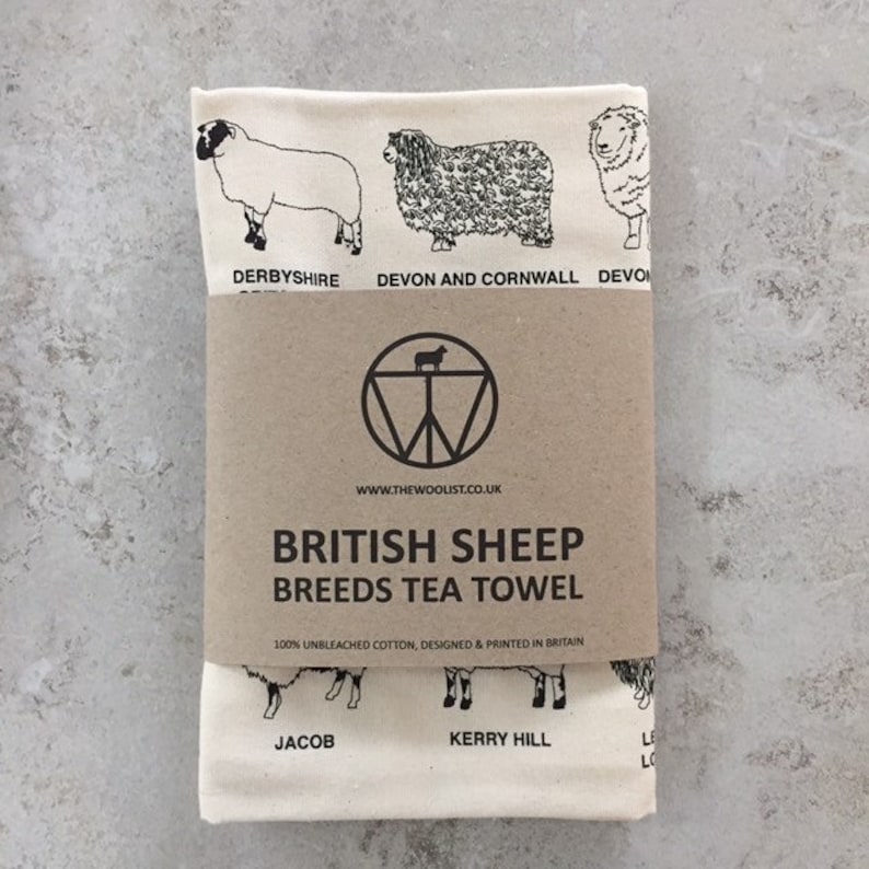 British Sheep Breed Tea Towel - Etsy