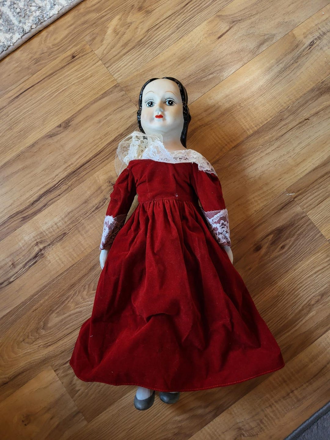 Antique German Porcelain China Head Cloth Body 17 Doll - Etsy