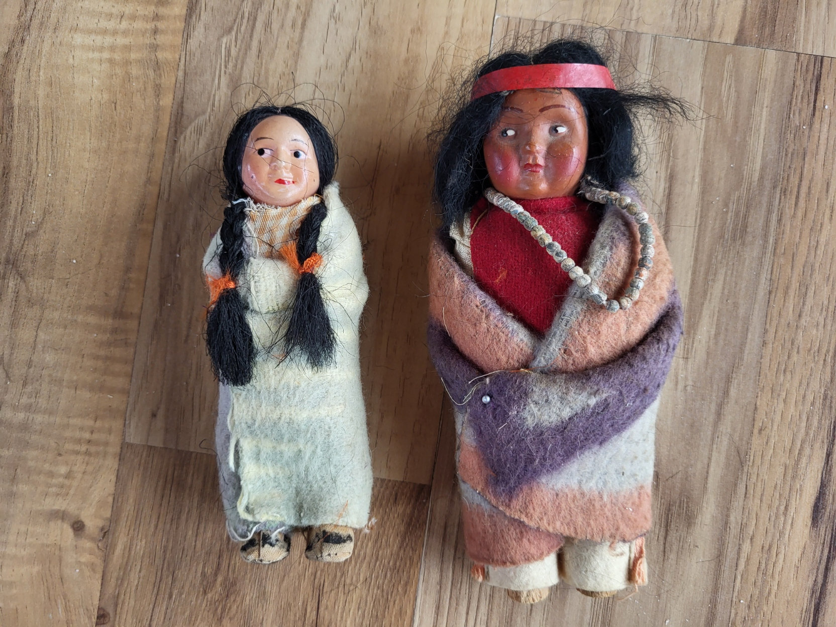 Lot of 2 Vintage Skookum Indian Native American Dolls - Etsy