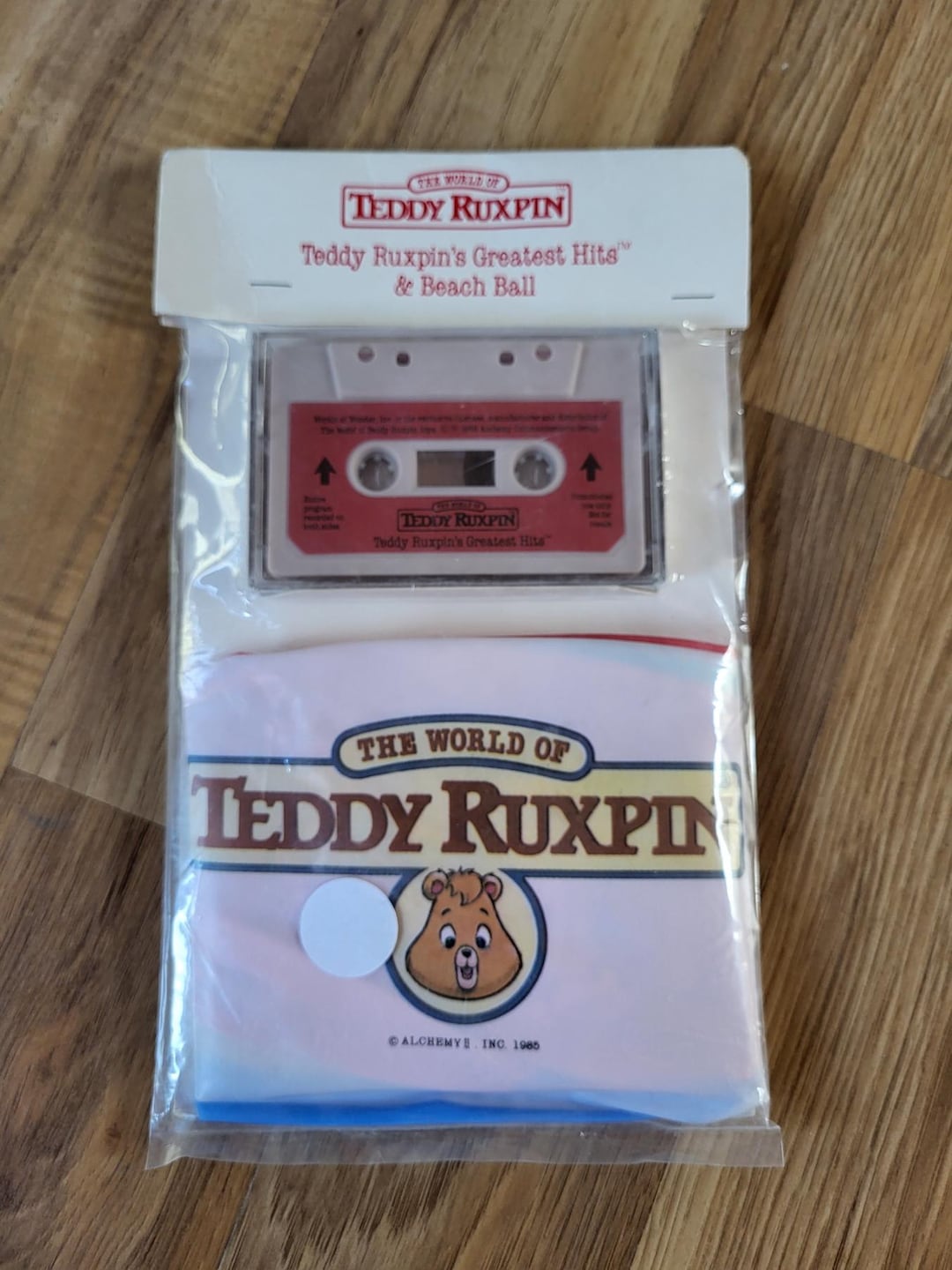 Vintage 1985 Teddy Ruxpin's Greatest Hits Cassette Tape & Beach Ball - Etsy