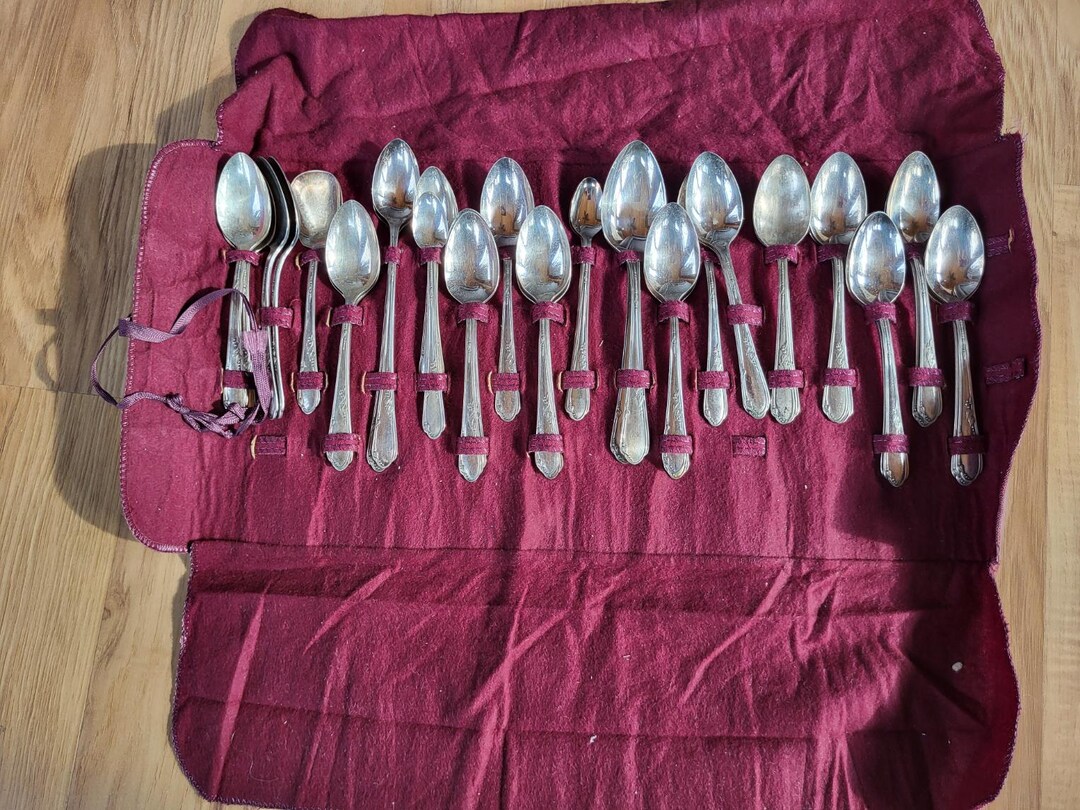 Vintage Lot of 36 Wm A Rogers Oneida A1 Plus Meadowbrook Heather Spoons ...