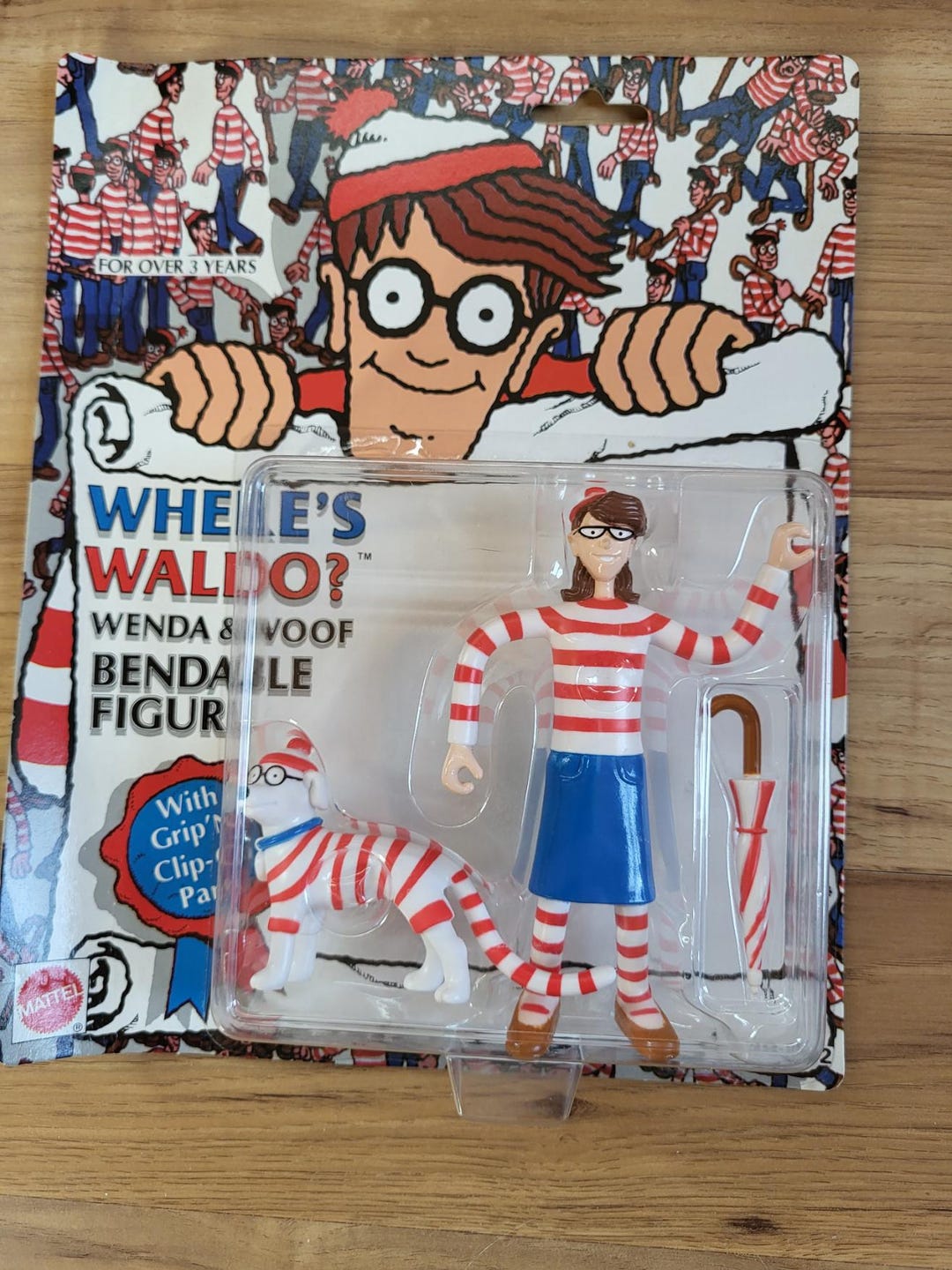 Vintage 1991 Mattel Where's Waldo's Wenda & Woof Bendable Figures - Etsy