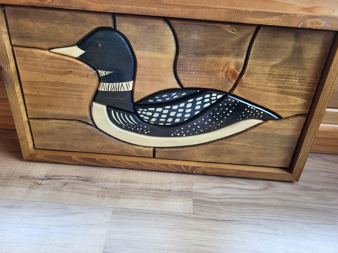 Vintage Woodchucker Wood Block Duck Inlaid Picture 23x13 - Etsy