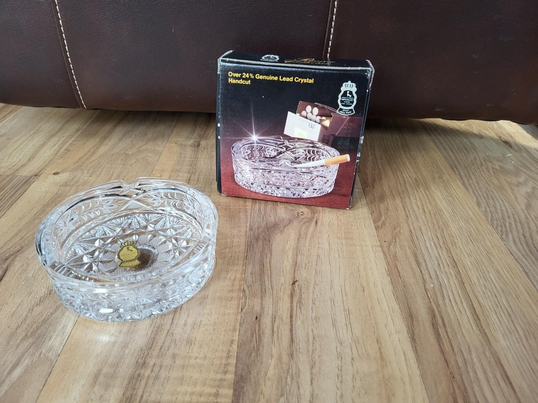 Vintage Imperlux Genuine Lead Crystal Handcut Ashtray - Etsy