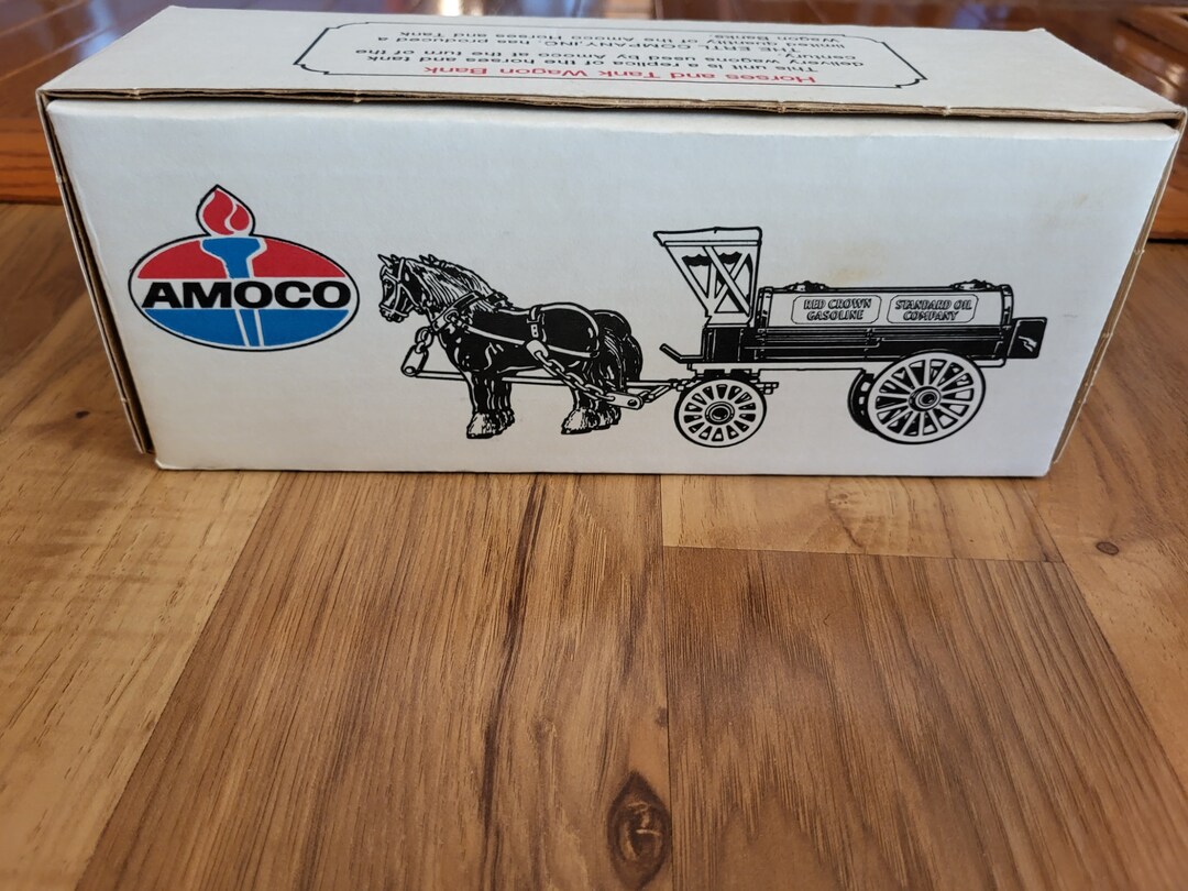1990 ERTL Amoco Horses and Tank Wagon Bank 9563 - Etsy