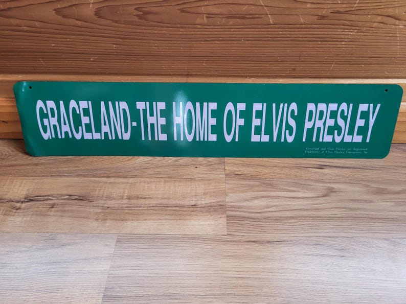 Graceland-the Home of Elvis Presley Tin Street Sign 24x5 - Etsy