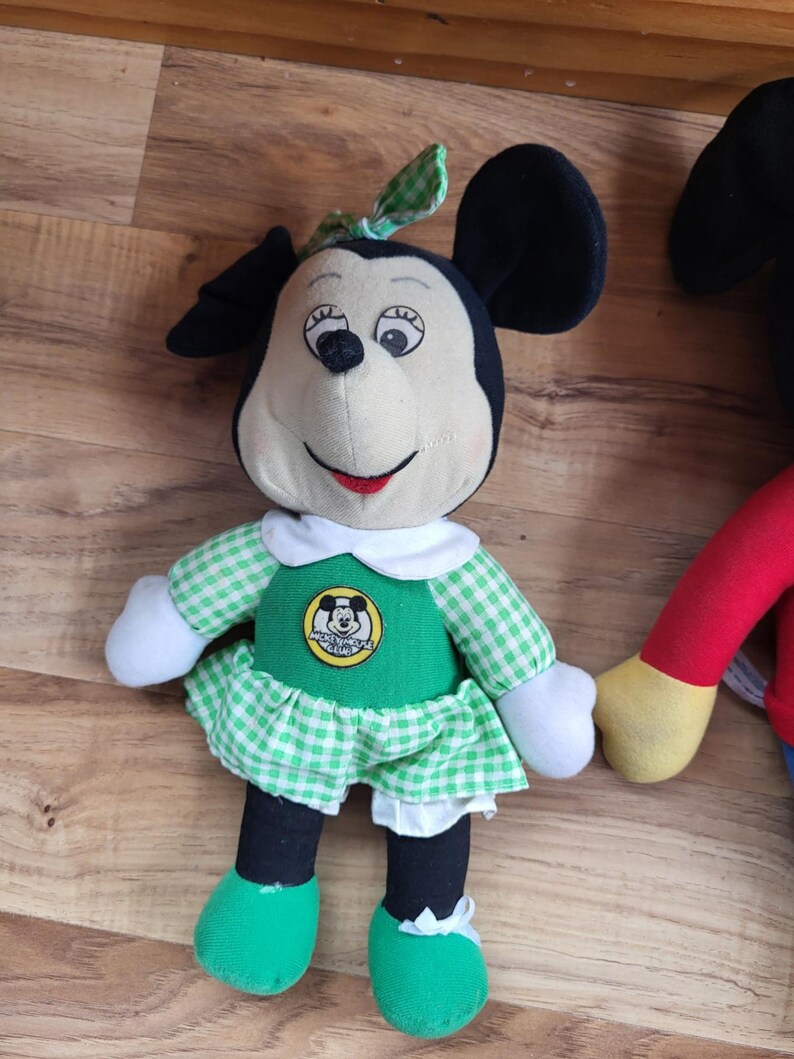 Vintage Walt Disney Knickerbocker Mickey Mouse Club Mickey and Minnie ...