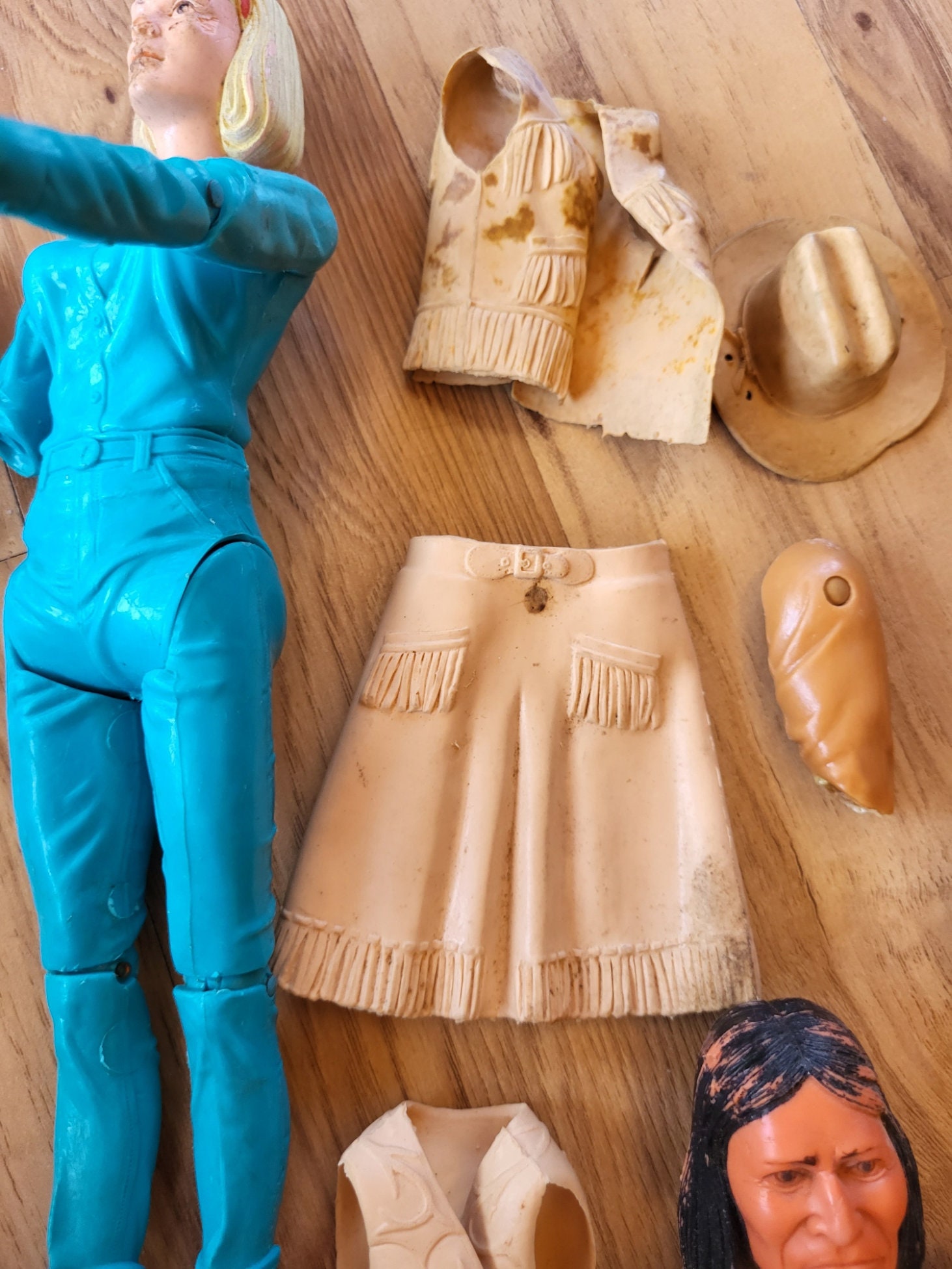 Lot of Vintage Louis Marx Jane West Geronimo Heads & More - Etsy