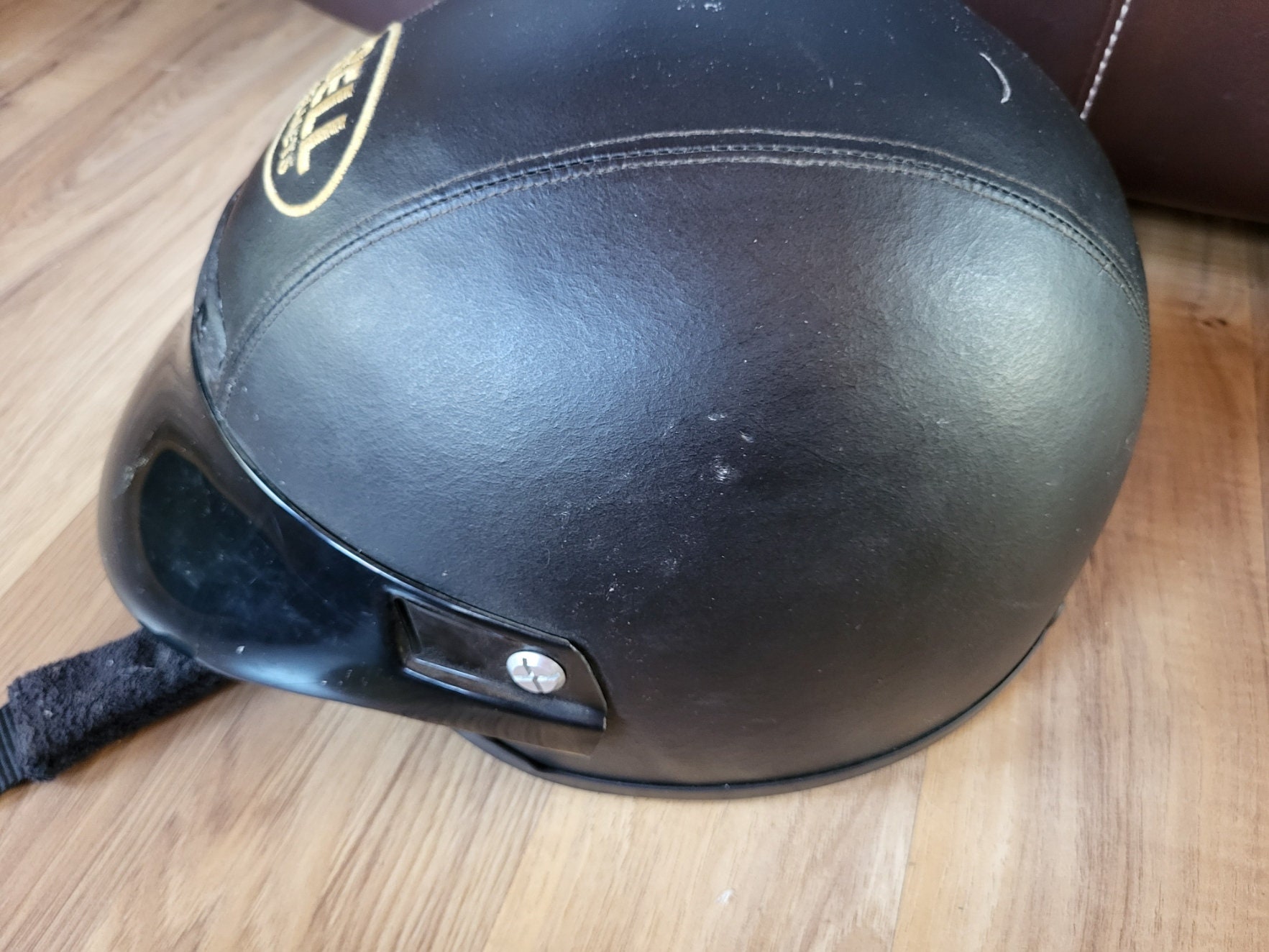 Vintage Bell Leather Wrapped Motorcycle Helmet Dot Italy - Etsy