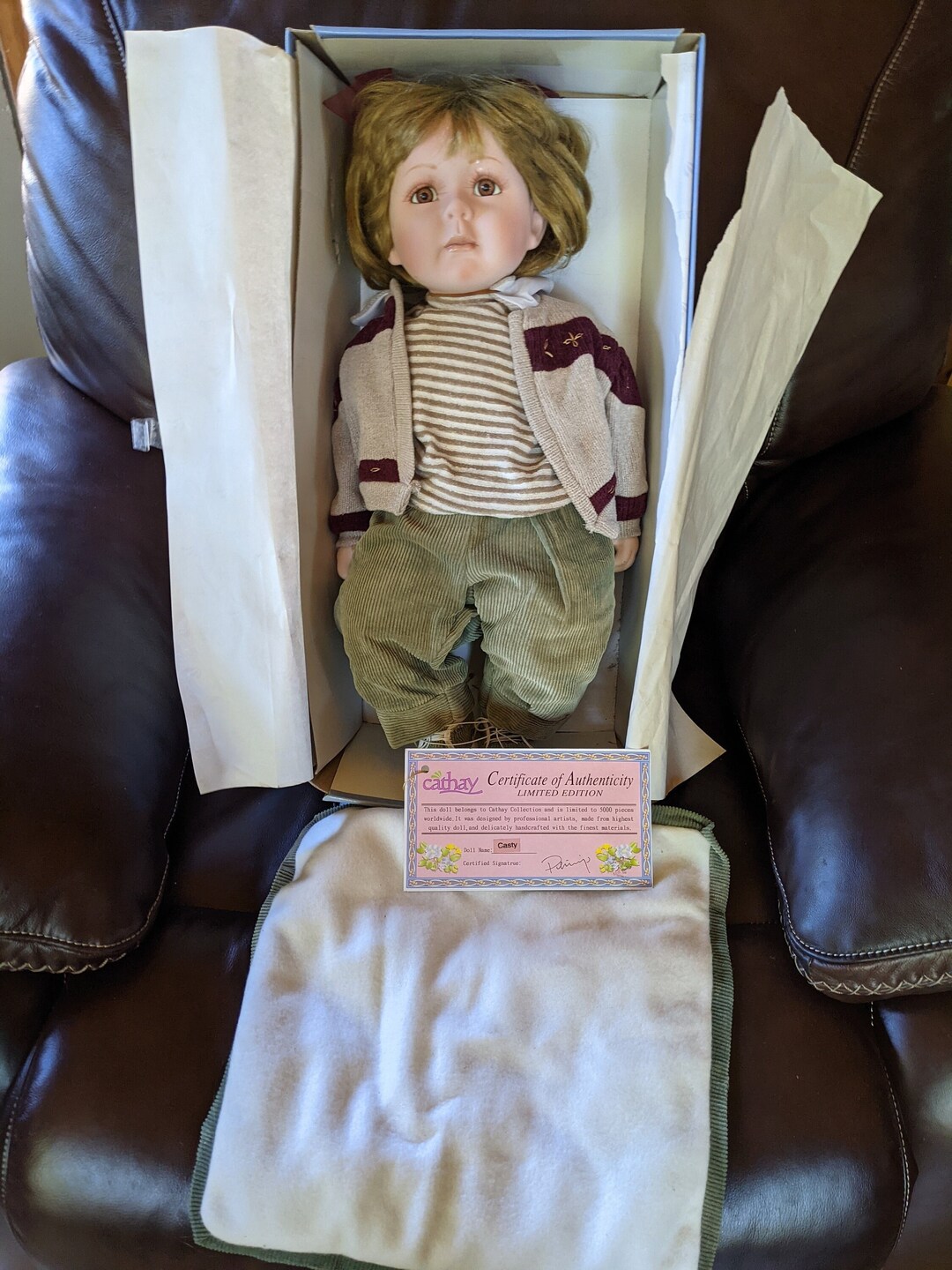 Vintage Cathay Collection Porcelain 21" Doll Casty - Etsy