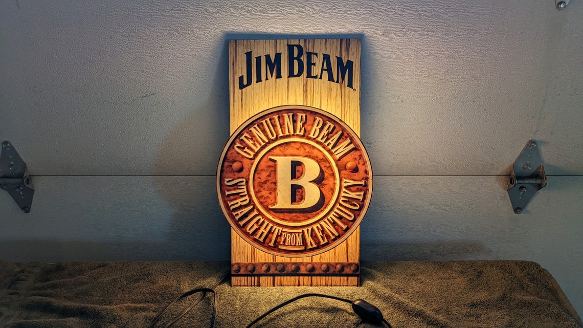 1997 Jim Beam Lighted Advertisement Sign BE-527240 20x10.5x4.5 - Etsy