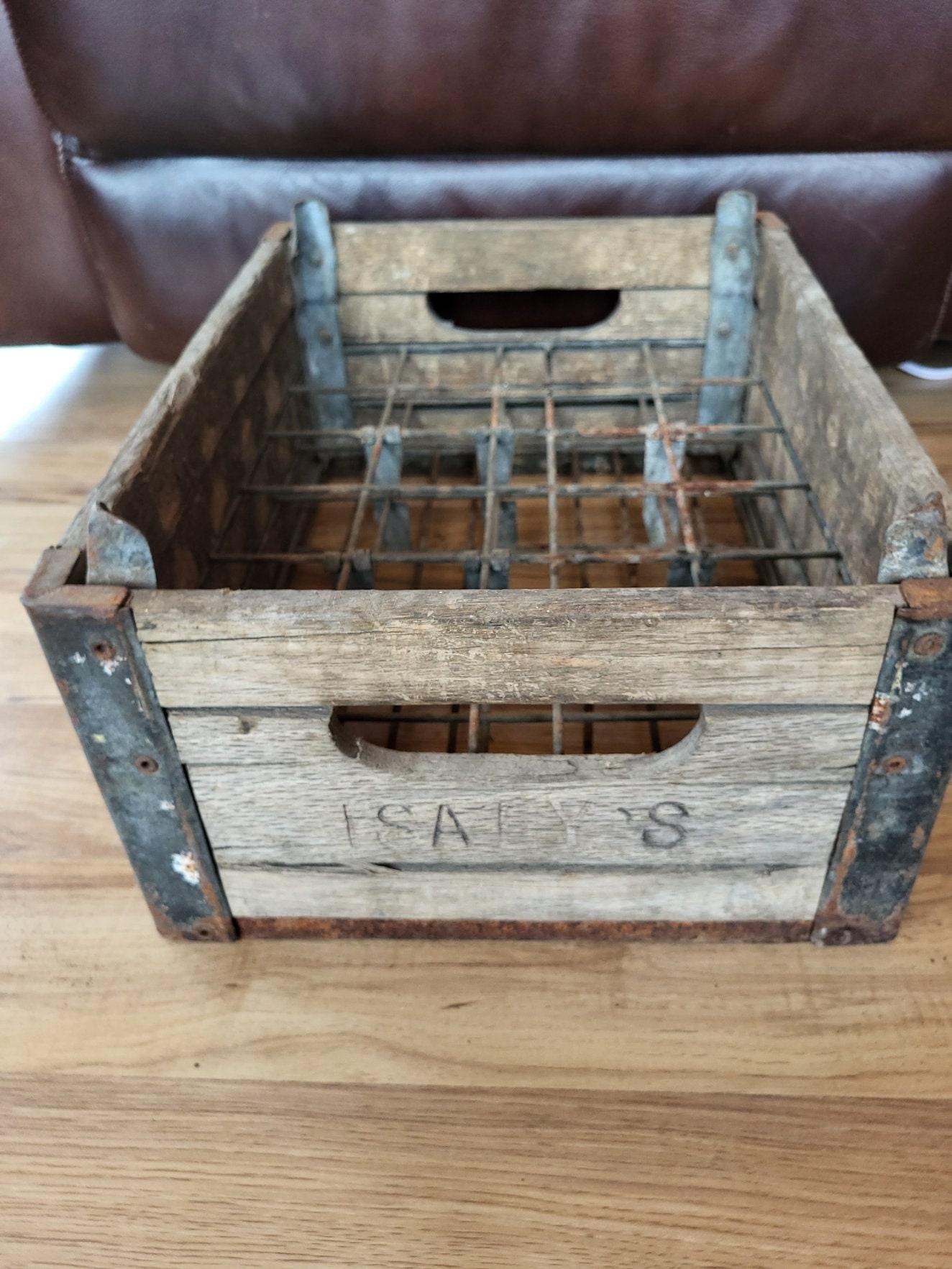 Vintage Wood & Metal Crate ISAIY'S - Etsy