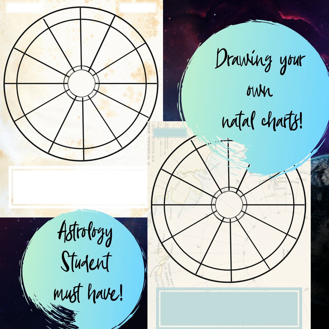 Astrology Wheel Printable, Download Natal Birthchart Wheel, Print ...
