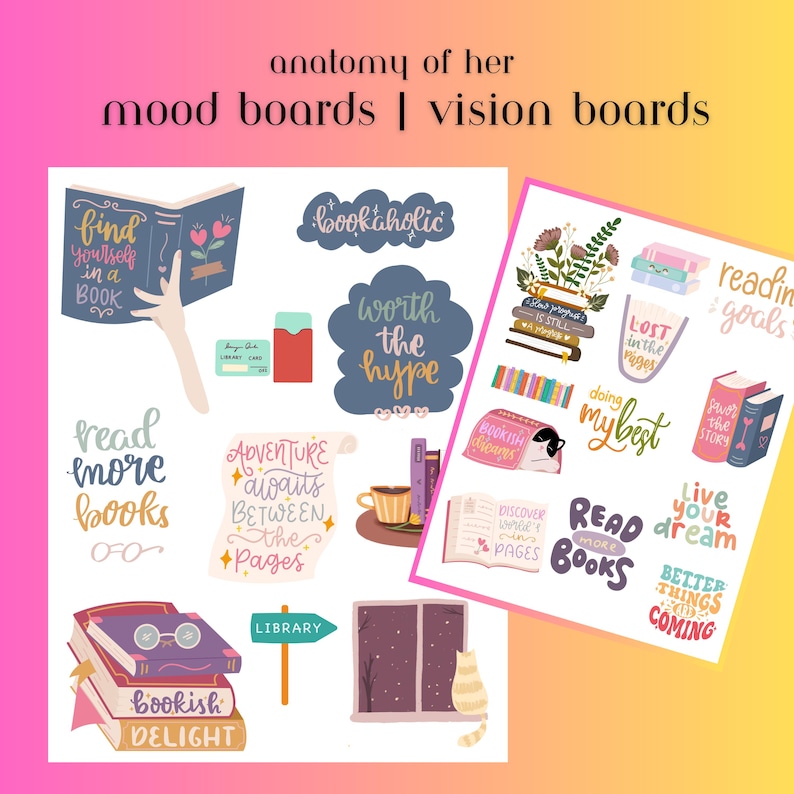 Vision Board Quotes |mood Board | Junk Journal Printable - Etsy