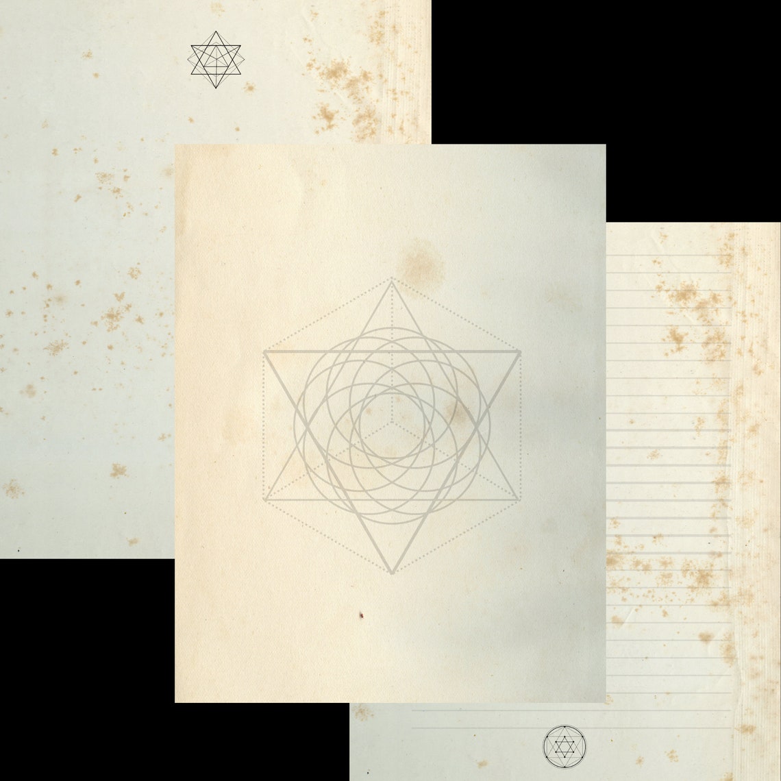 Sacred Geometry Pages Printable, Digital Scrapbooking, Scrapbooking ...