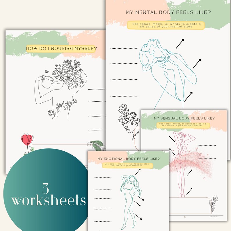 Somatic Printable Worksheets Activities For Somatic Work Somatic Art