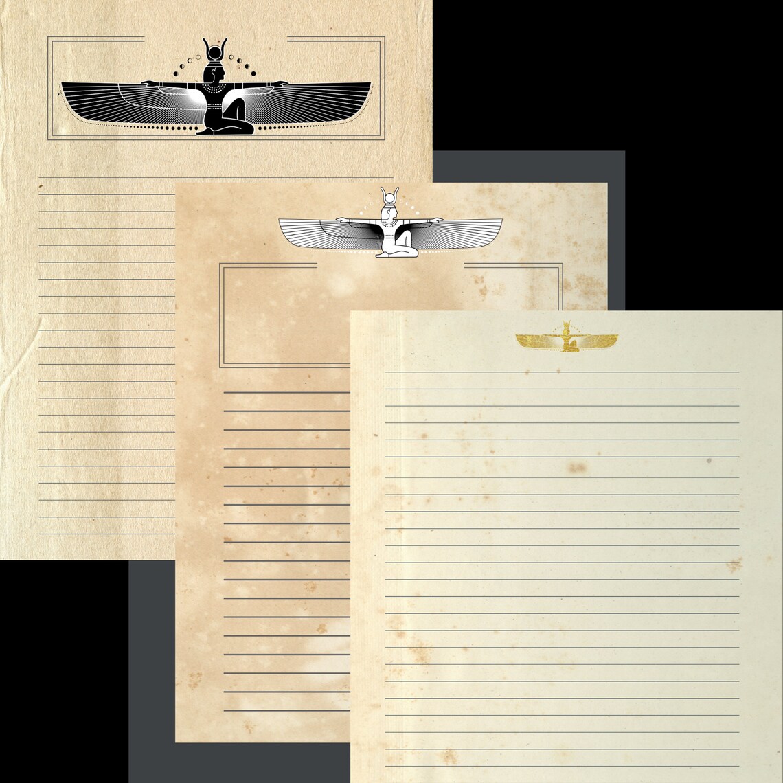 Egyptian Printable Paper Digital Scrapbooking Stationary - Etsy